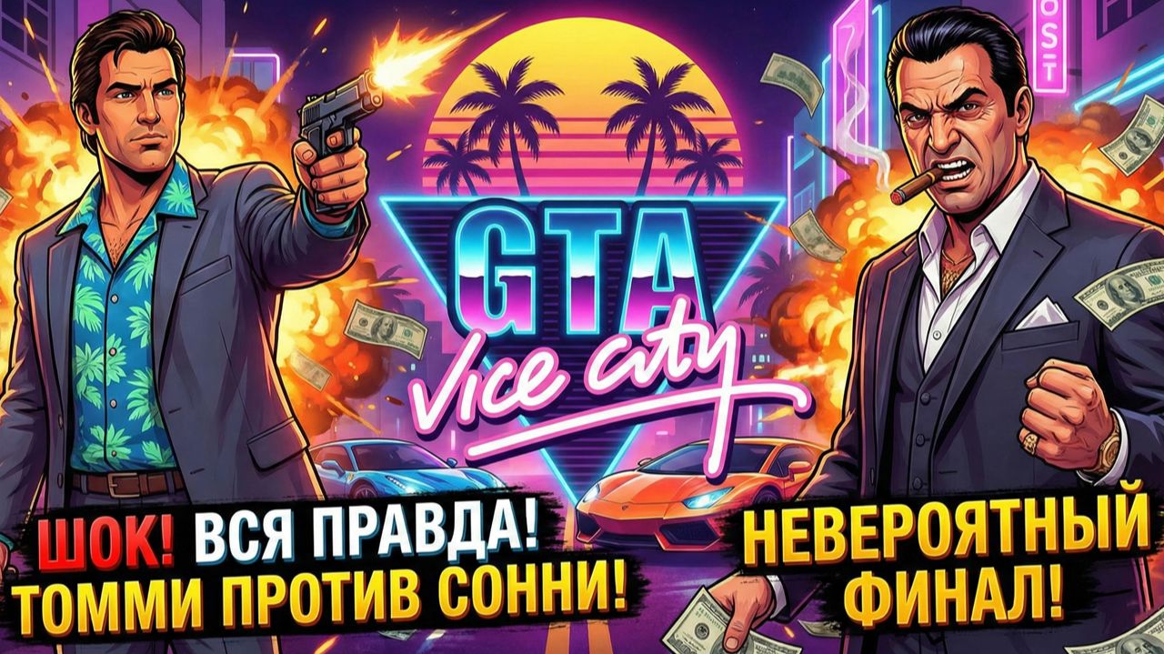 GTA: Vice City: Весь сюжет: Новая власть в Вайс-Сити - нарезка стрим
