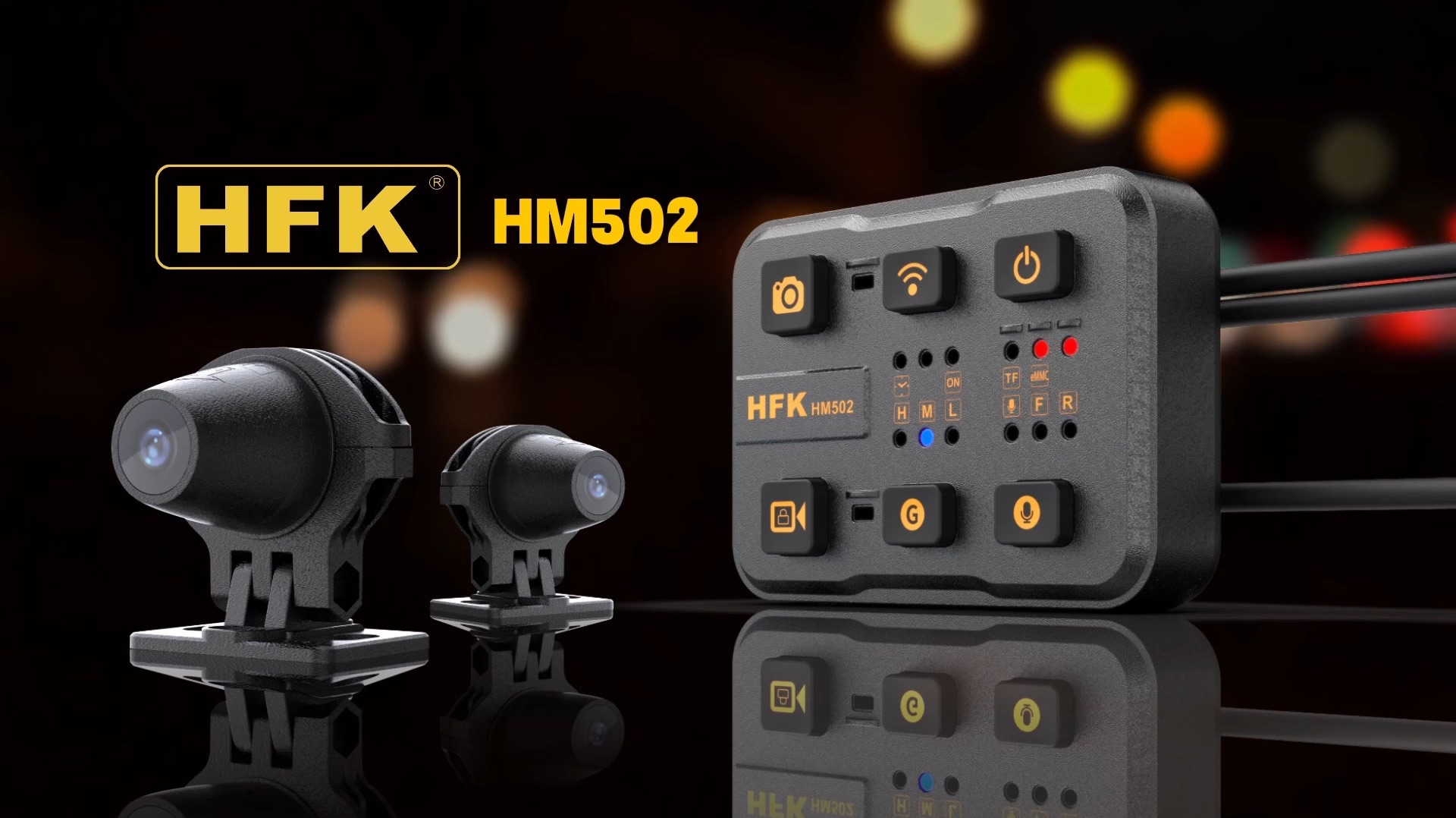 Моторегистратор HFK HM502 — две камеры FullHD 1080P, Wi-Fi 5G, встроенная память 128 ГБ