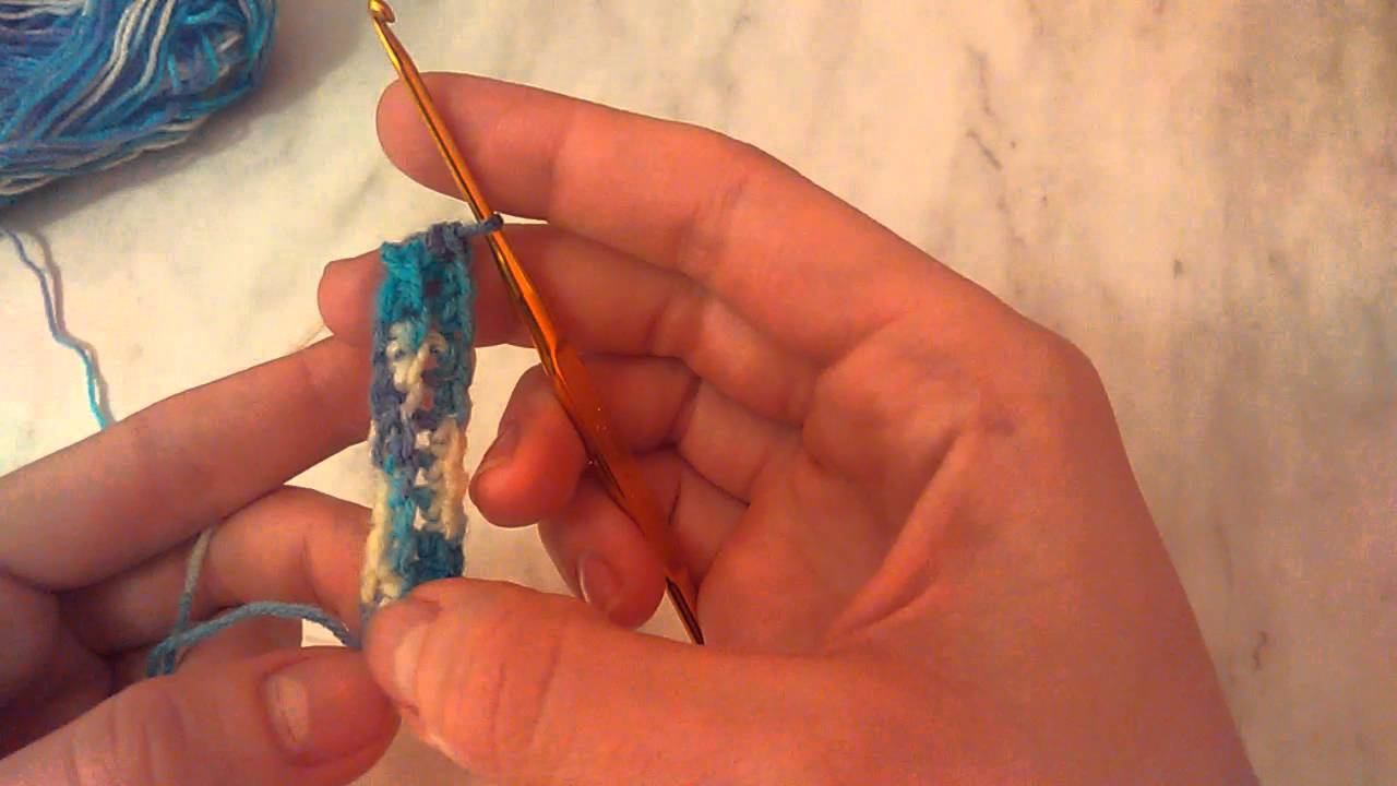 Вязание резинки крючком .  Crochet