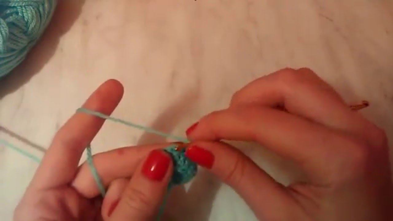 Вязание крючком . Столбик с 1 накидом. СТ1Н