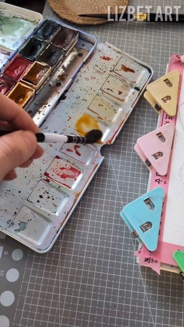 Новогодний ужин🍗 #tiktok #shorts #art #painting #watercolor #lizbet #asmr