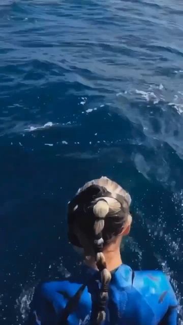 Хорошо что заглянула в воду, так акула - осталась без обеда