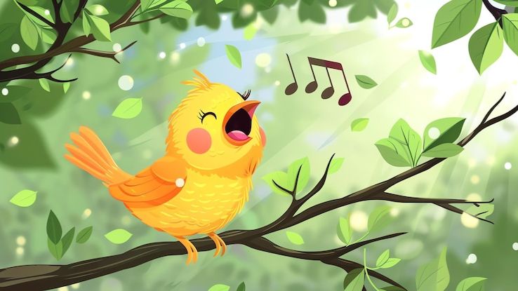 Волшебный дуэт Пение канарейки и соловья Звуки природы Пение птиц.Релакс видео