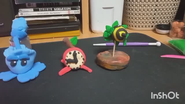 Удалëнные растения из игры растения против зомби из воздушного пластилина