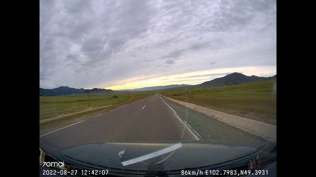 Дорога от Сайхана до Мурэна за 15 минут. Видео с регистратора.