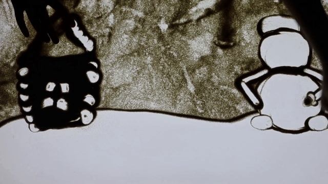 Снеговик в новогоднем лесу