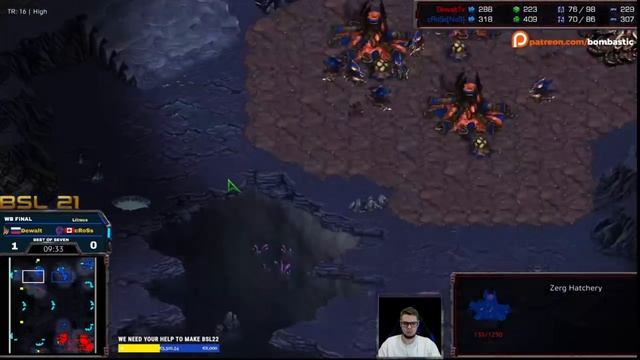 BSL 21 Dewalt vs cross game 2 финал винеров Старкрафт Starcraft
