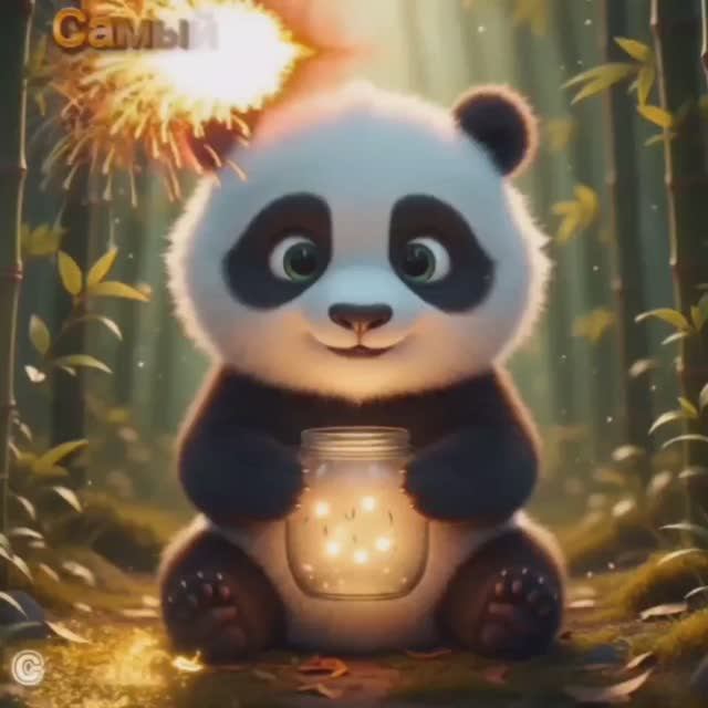 Мультики для детей - нейросеть - Самый смелый герой Панда