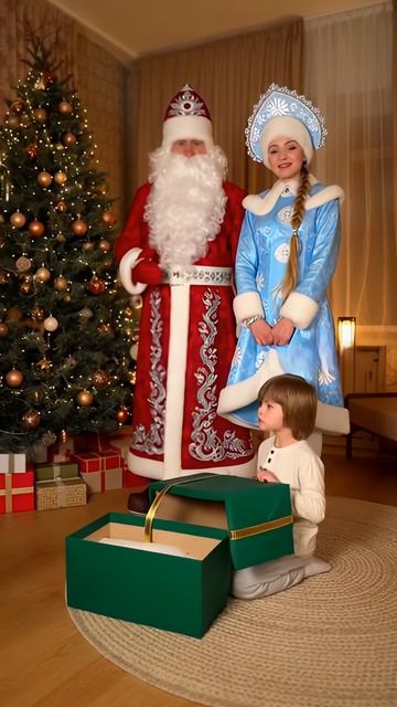 Поздравление с Новым годом от Деда Мороза, Снегурочки... и вот этого парня! 🎄✨