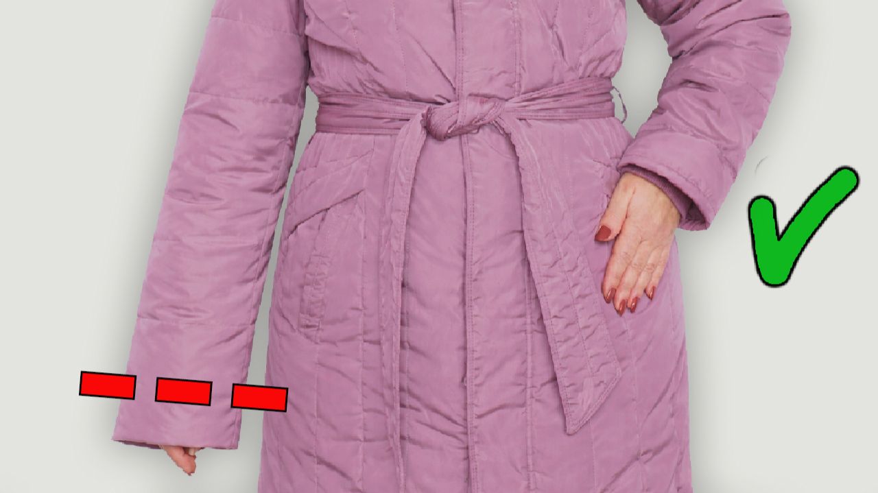 Как укоротить рукава куртки за 3 минуты — Хитрости ремонта одежды ✅