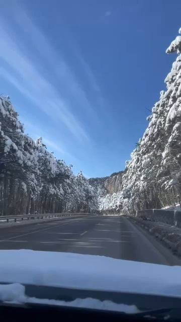 Ялта, снег, дорога ❄️❄️❄️
