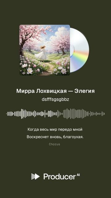 Мирра Лохвицкая — Элегия