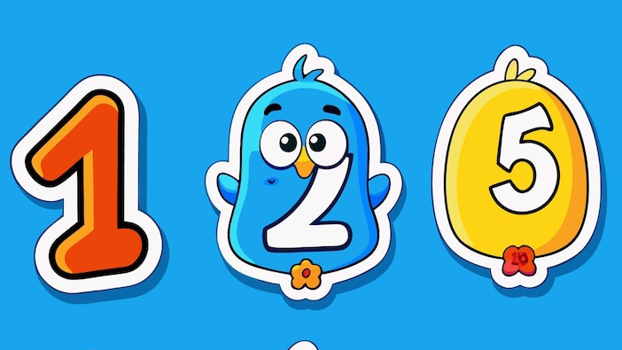 Цифры для малышей, игра мультик, развивающие, обучающий
