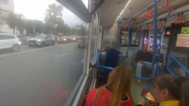 Владимир. Поездка на троллейбусе ВМЗ-5298.01 «Авангард» № 319, маршрут 5