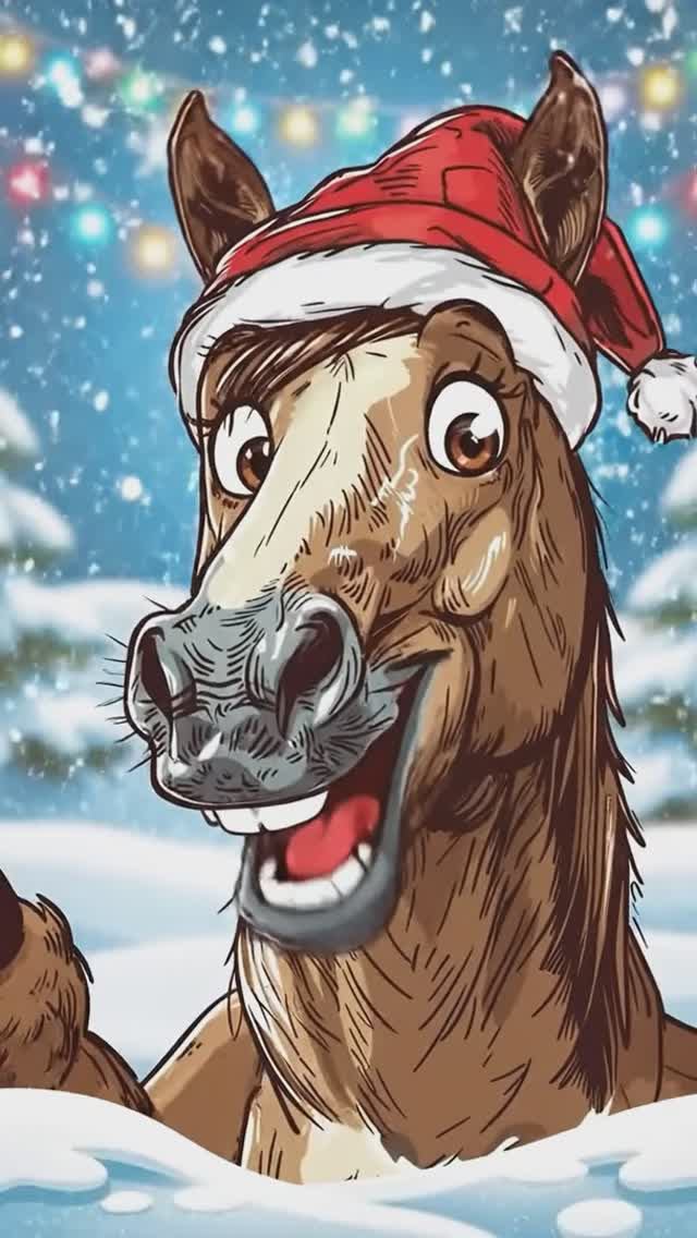 ШУТОЧНОЕ поздравление с Новым годом от лошади!