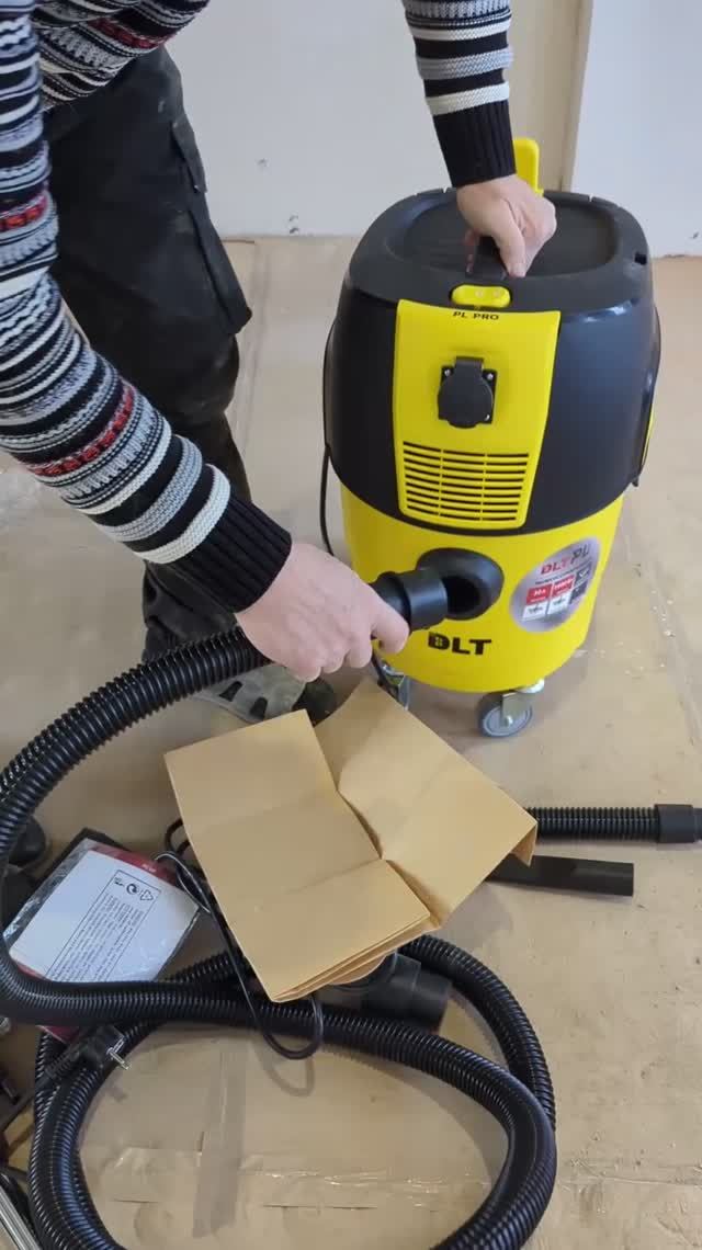 Крутой  Строительный Пылесос  DLT PL PRO с авто очисткой, арт. 0792