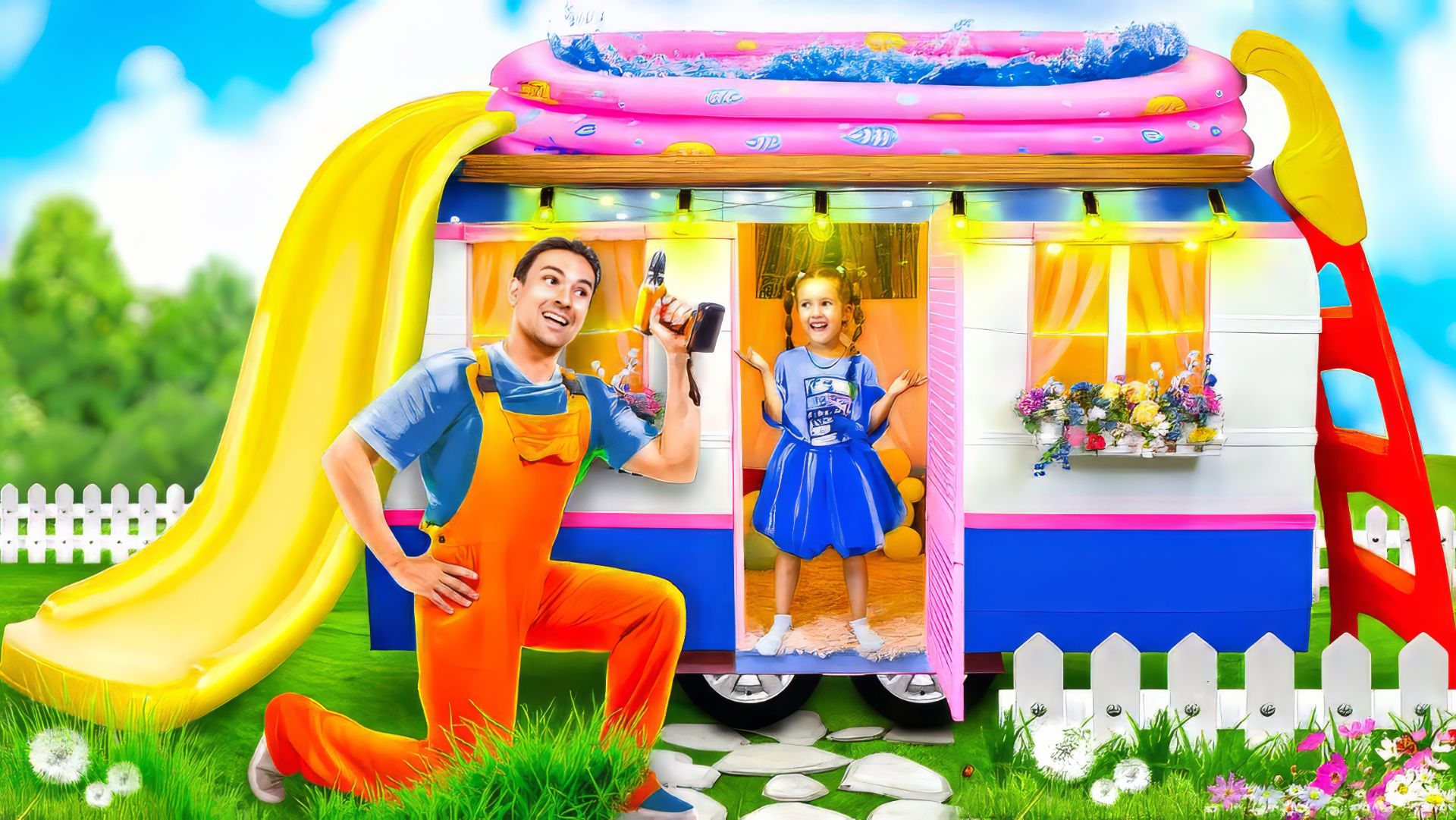 Я строю секретный замок из картона для младшей сестры!