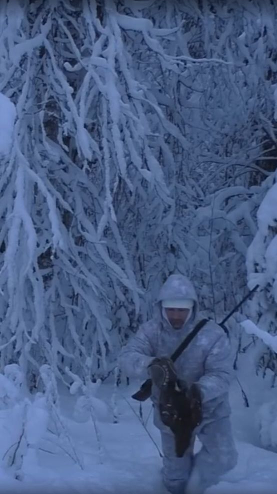 Охота на тетерева с мелкашкой в мороз