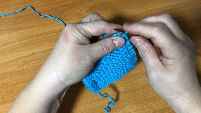 Один ряд шарфика с красивыми краями