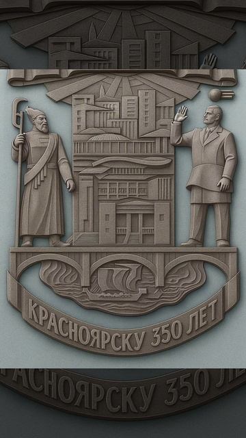 Монументально - декоративное панно «Красноярску 350 лет»