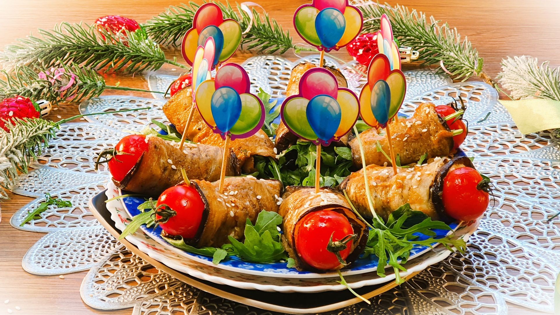 Закуска из баклажана с ореховой начинкой