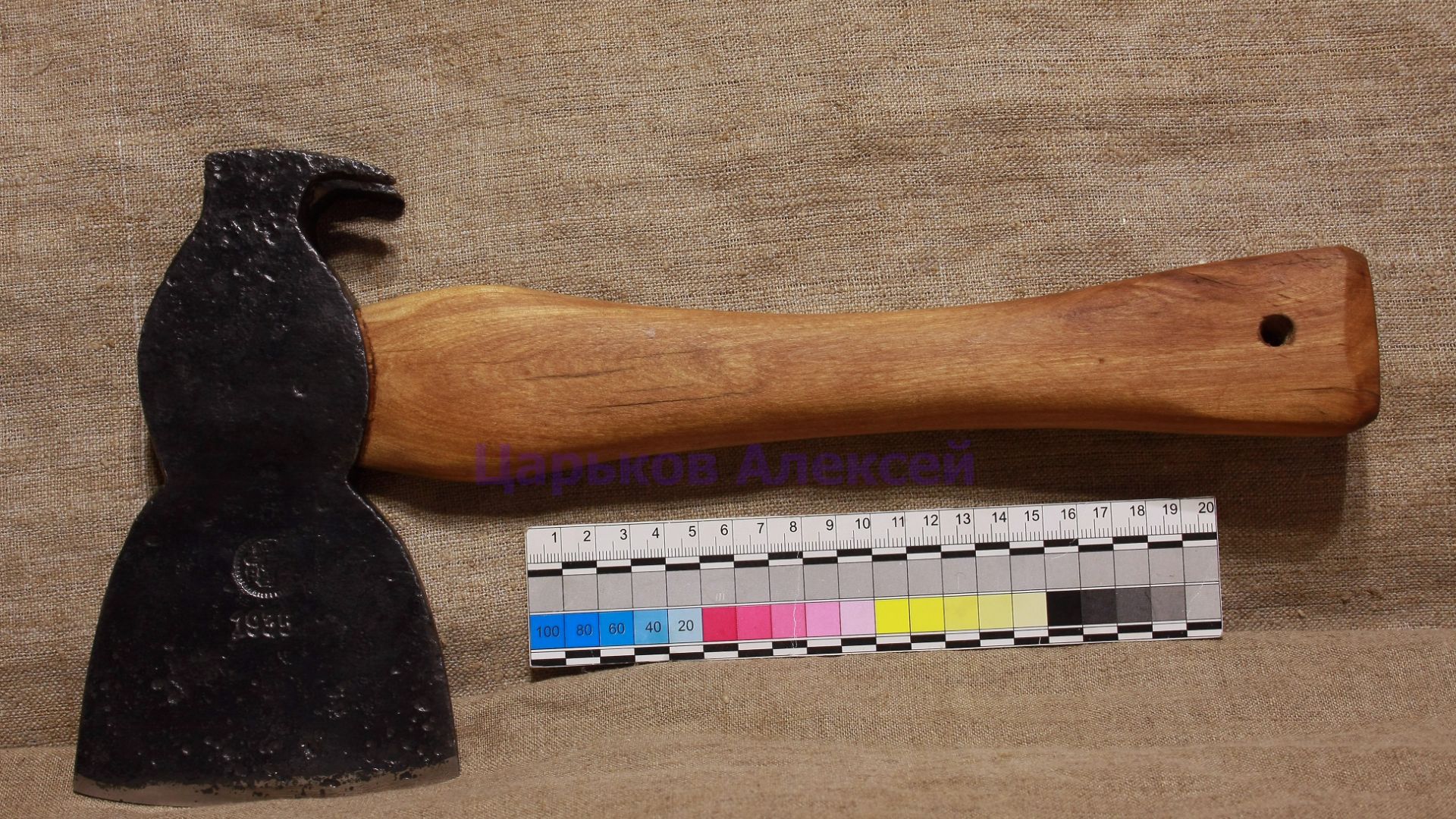 Саперный топор Вермахт 1935 голова быка в круге орёл военной приёмки