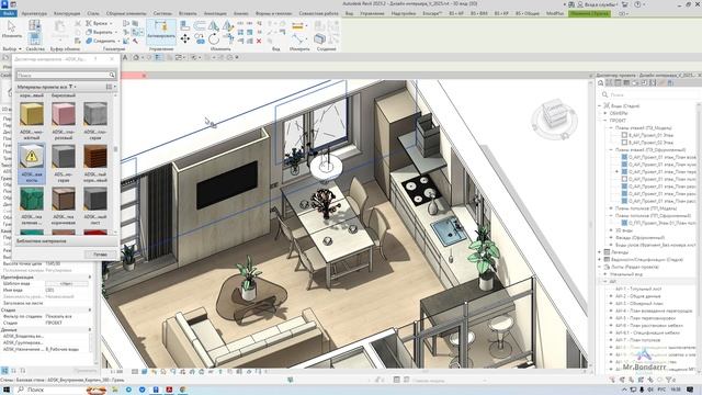 Autodesk Revit: Марка окна на полке (В. Цой песня без слов)