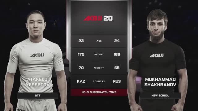 Atakeldi Yessetov vs Mukhammad Shakhbanov - ACBJJ 20
