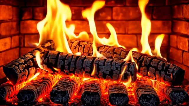КАМИН 4K UHD 4 часа 🔥 Лучший фон для Нового Года 2026 | Долгое горение + Треск дров