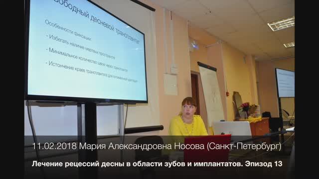 Лечение рецессии десны 11.02.18. Носова Мария. Эпизод 13