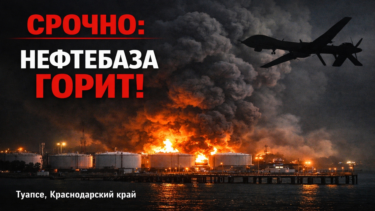 СРОЧНО: Атака дронов на нефтебазу в Туапсе — пострадавшие и пожар
