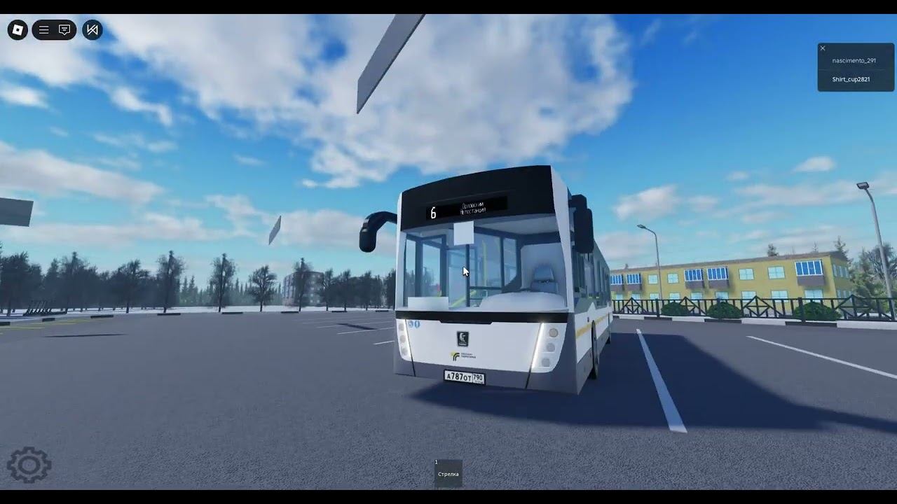 Работаю на 6 маршруте Орловский - Автостанция на "НеФАЗе" на карте "Убранмов Сокольники" в роблоксе!