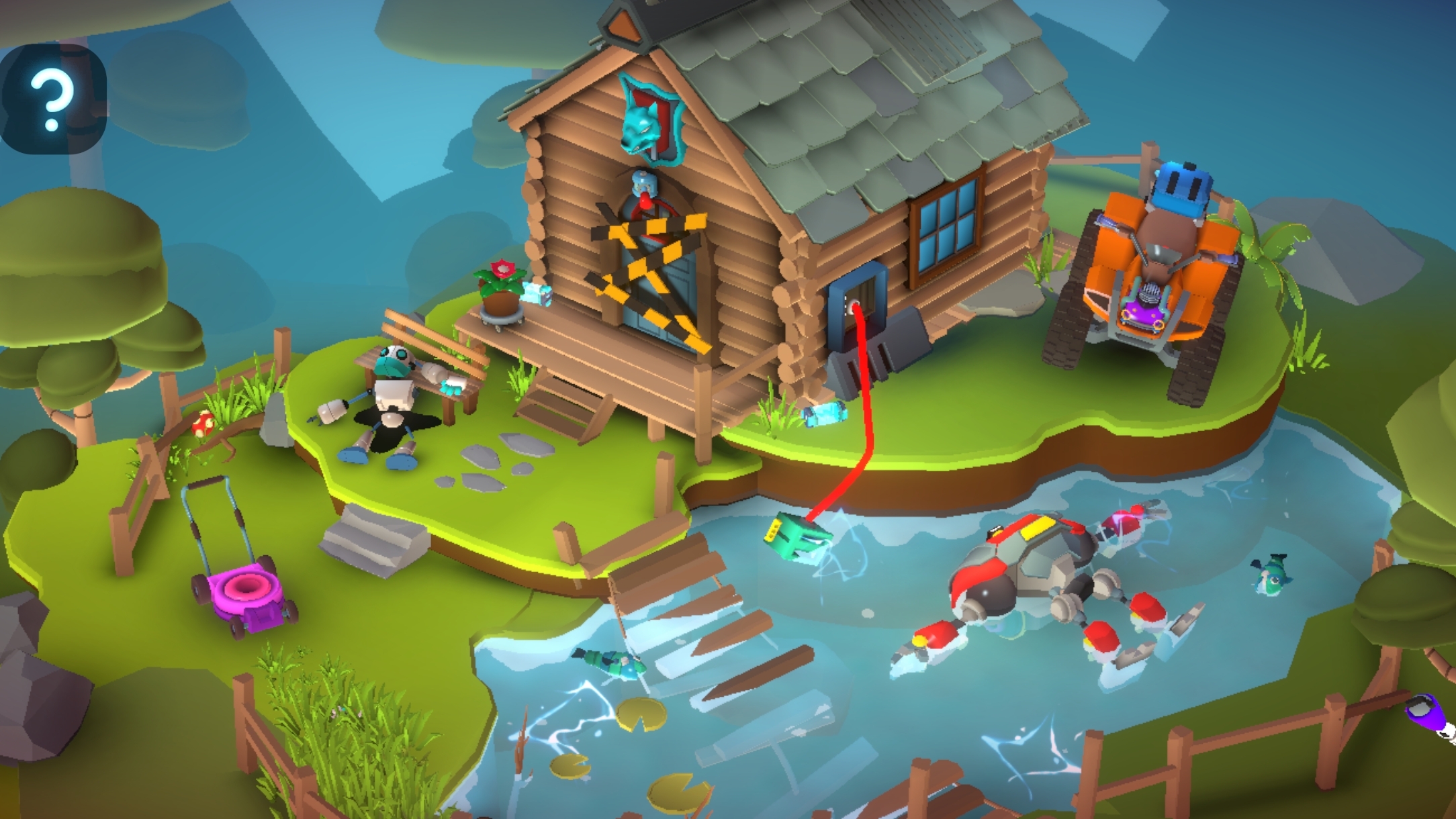 Tiny Robots Portal Escape. Часть 2 Друзья Дедушки Рассеянные Детали