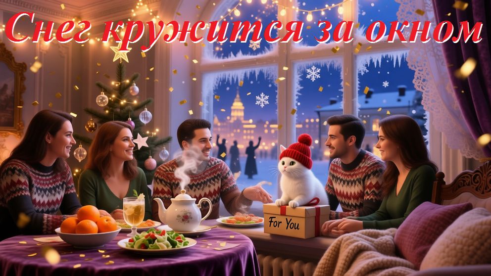 Снег кружится за окном, Новогодняя песня, AI Suno