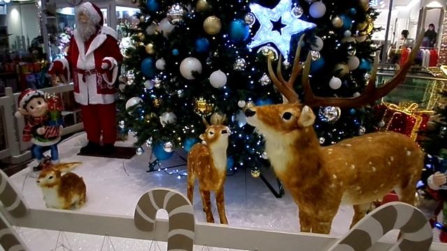 加里寧格勒的新年。三葉草購物中心