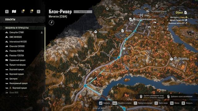 SnowRunner Блэк-Ривер (кооп) Разведка карты