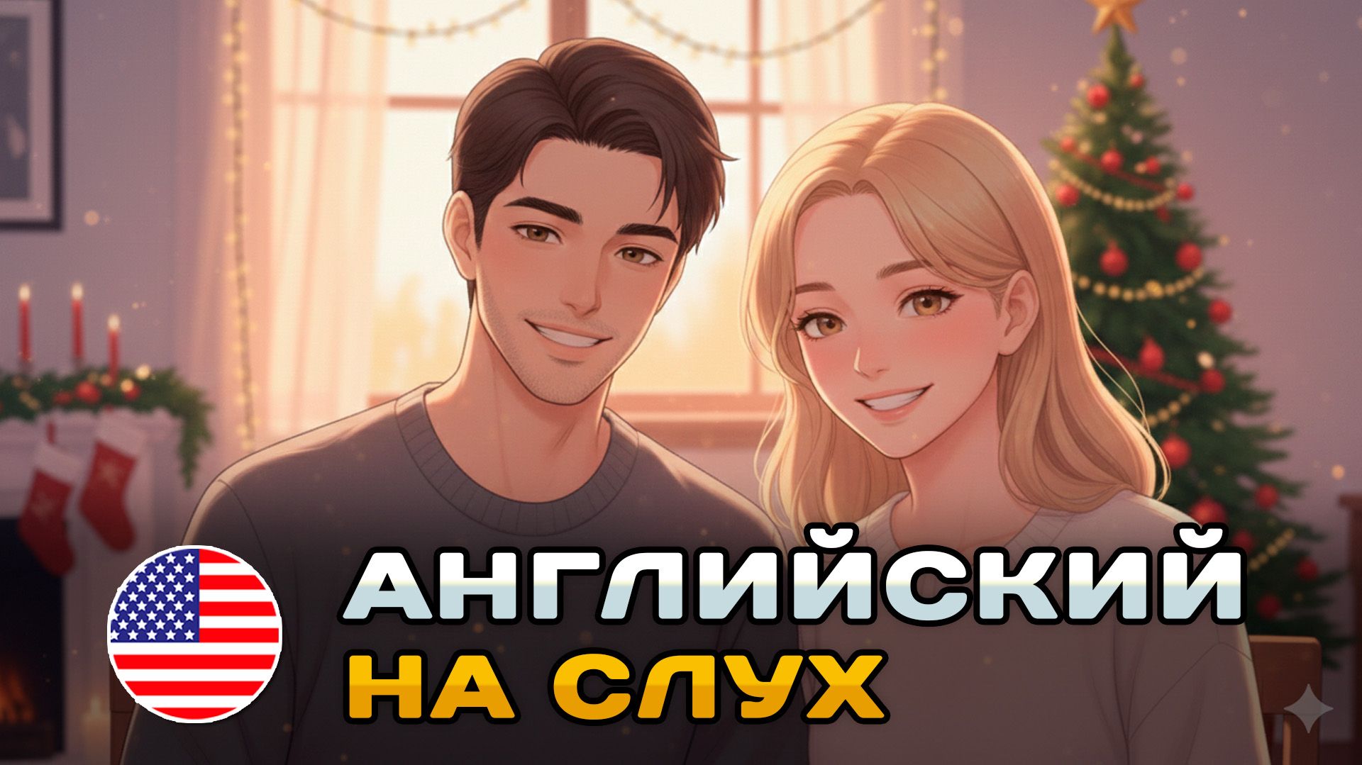 ПРОСТОЙ диалог на слух (A1-A2): Рождество с друзьями | Английский на слух 🎧