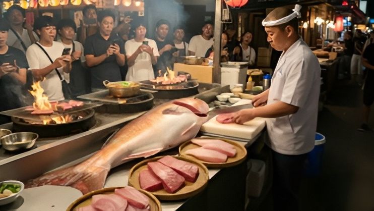 Огромная рыба-луна. Как готовят ее в Японии? Японский стритфуд на Окинаве