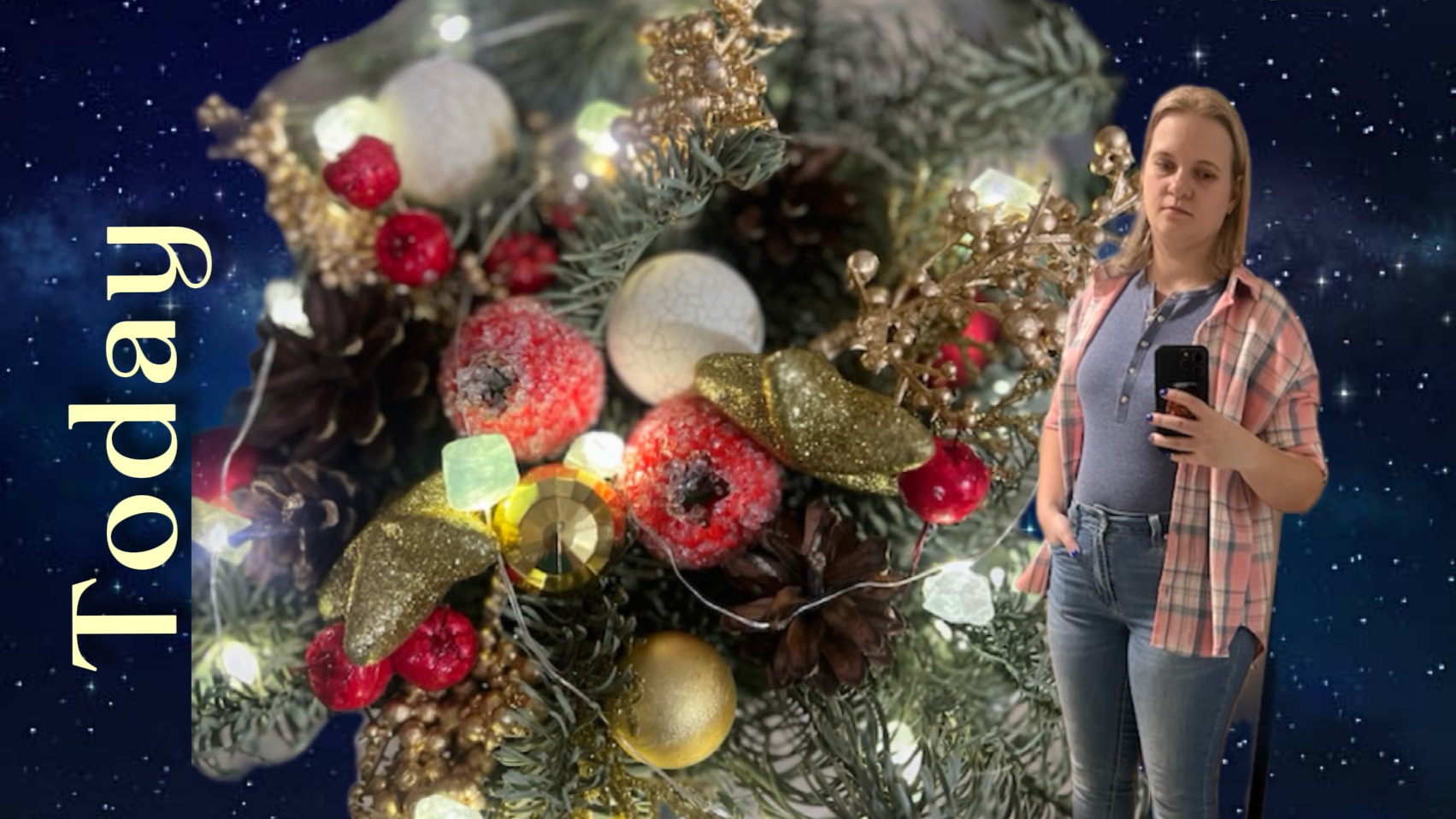 Новогодняя композиция из елки