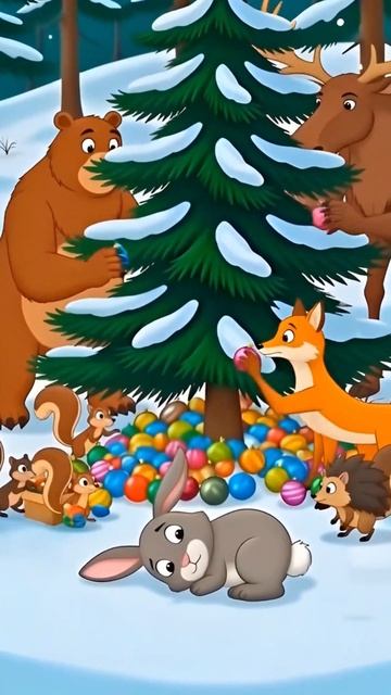 Новогодняя песня-сказка про ленивого зайца.