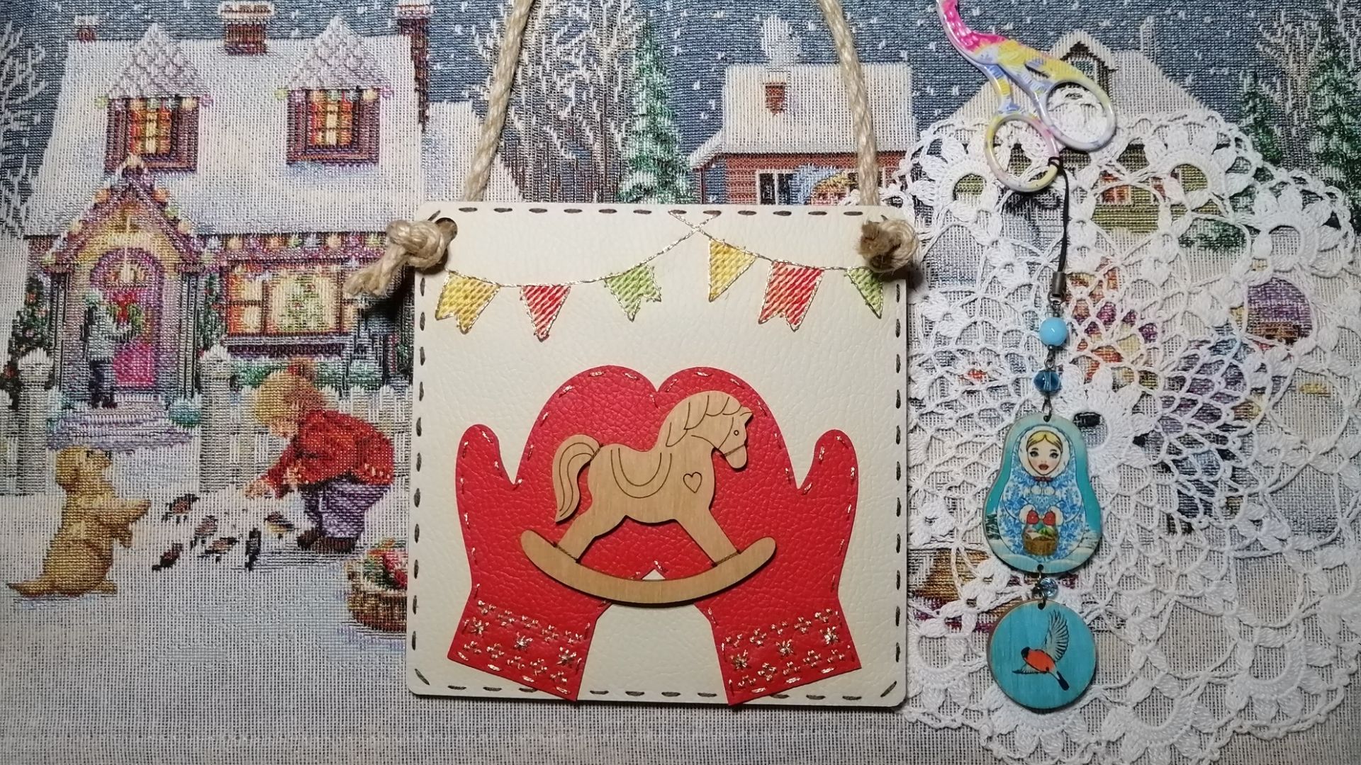 Мини-панно "Варежки с лошадкой" (Неокрафт, НК-14h): от обзора набора до готовой работы