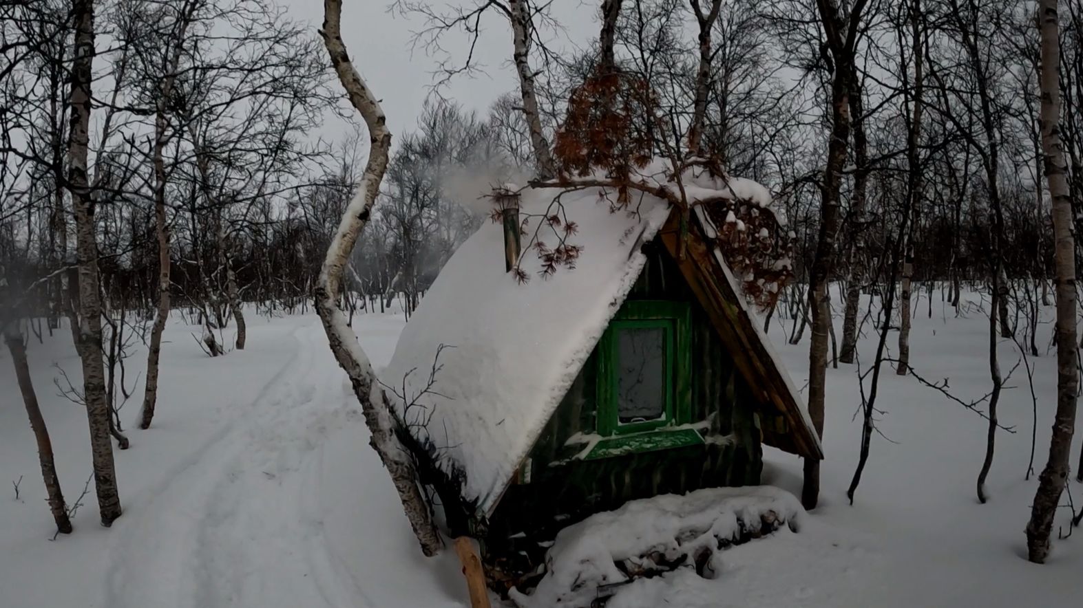 Избинг. Избушка и встреча Нового Года. Налим на донки. Печинг и треск поленьев в печи. Мечталово.