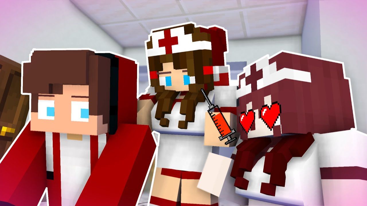 Джей Джей попал в больницу и стал популярен среди медсестер - МАЙНКРАФТ
