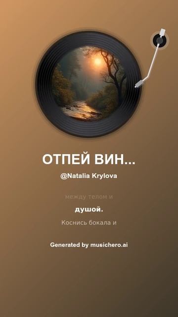 ОТПЕЙ ВИНА. На стихи Татьяны Кайсаровой (1)