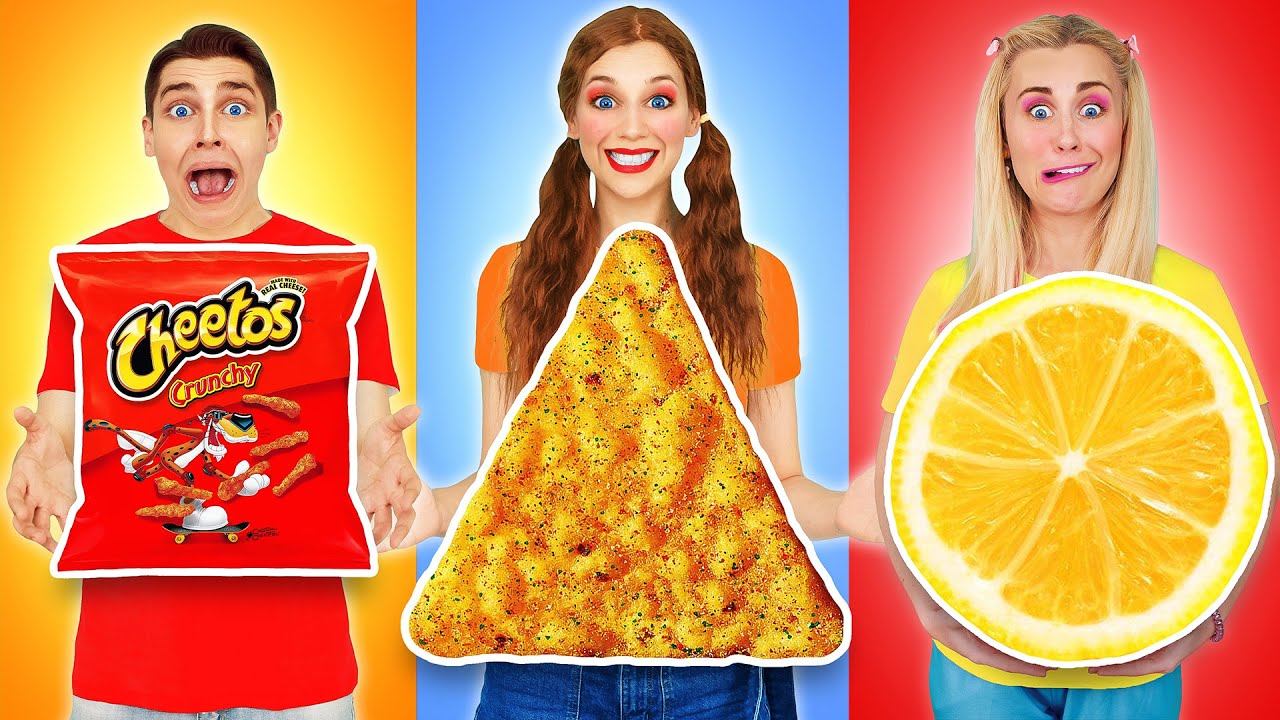 КВАДРАТНАЯ ТРЕУГОЛЬНАЯ или КРУГЛАЯ ЕДА ЧЕЛЛЕНДЖ от Multi DO Challenge