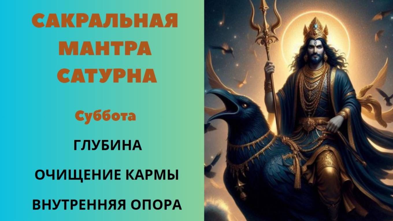 Сакральная Мантра Сатурна. Суббота. Глубина. Очищение Внутренняя Опора