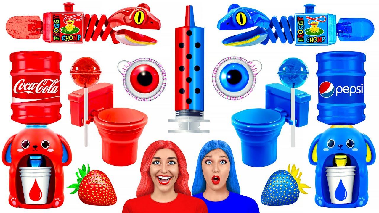 Красно-Синий Челлендж #3 | Едим продукты одного цвета целый день с Multi DO Challenge