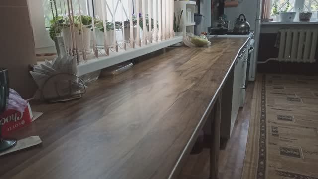 СДЕЛАЛ КУХОННЫЙ СТОЛ из СТОЛЕШНИЦЫ в доп к типовой КУХНЕ. СОБРАЛ КУХНЮ Артём-Мебель Оля СН-114 2.6м