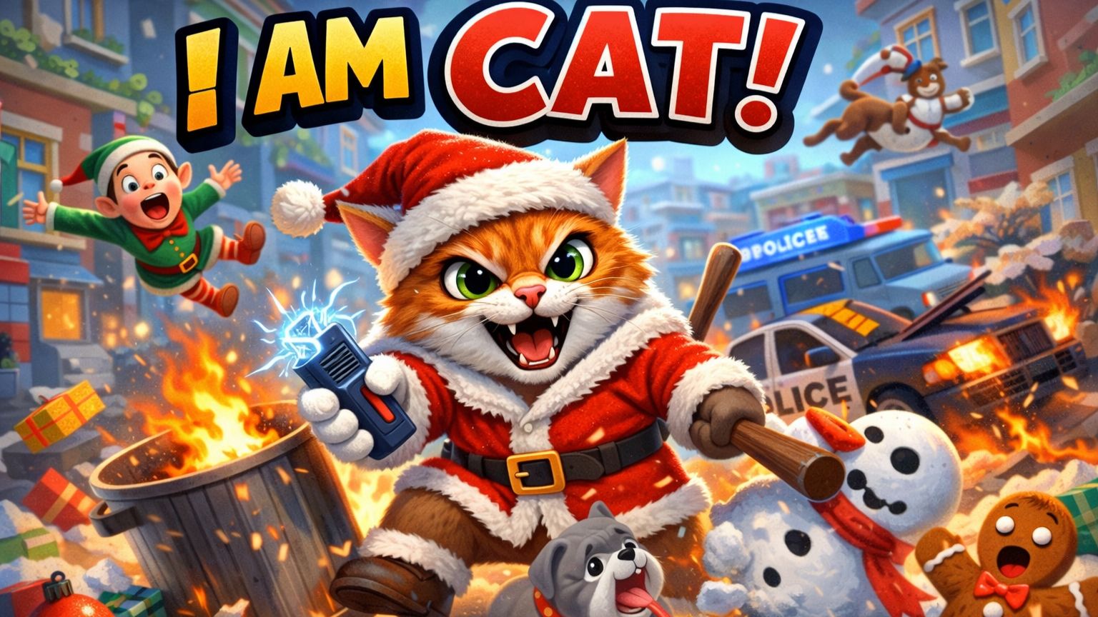 😱НОВОГОДНИЙ КОШМАР ДЛЯ ГОРОДА в I Am Cat VR