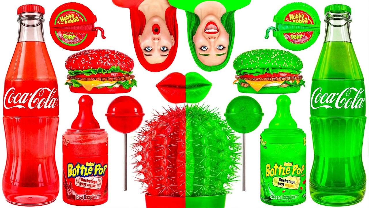 Красная Еда vs Зеленая Еда Челлендж от Multi DO Challenge